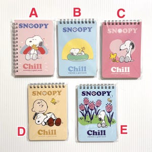 Peanuts Small Snoopy Notebook Spiral Notebooks Lined Cute Stationery ...