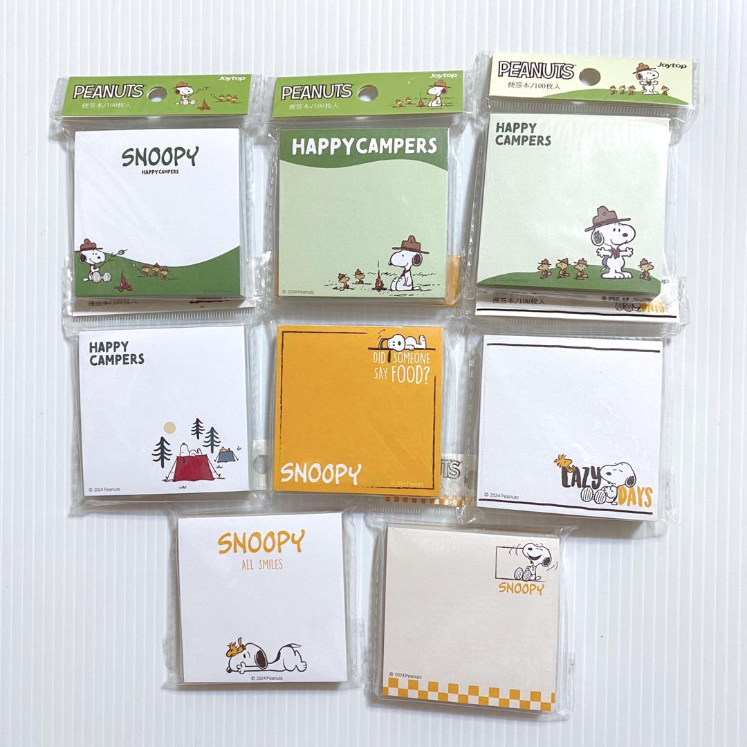 Peanuts Snoopy Memo Pad Planner Decor Journaling Schedule - Etsy