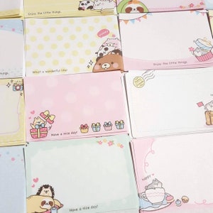 40 Sheets Memo Set Cute Memo Paper Set thin Paper Small Writing Memo ...