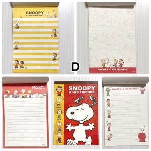 Peanuts Snoopy Letter Pad Big Memo Letter Paper Cute Friends Pen Pal ...