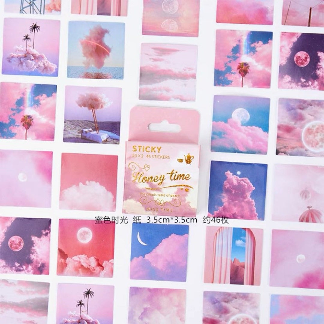 46pcs Nature Stickers Pack Sky Planner Decor Cloud Ocean Sunset ...
