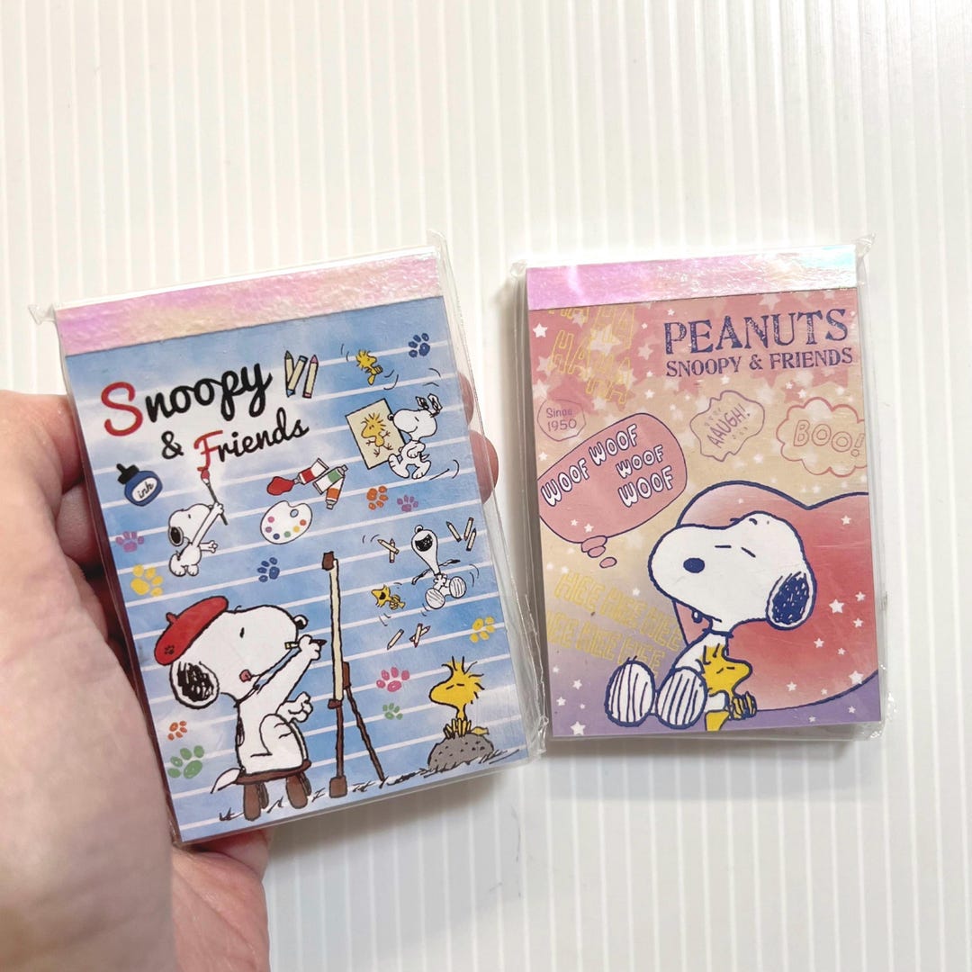 Peanuts Snoopy Memo Pad Planner Decor Journaling Schedule - Etsy