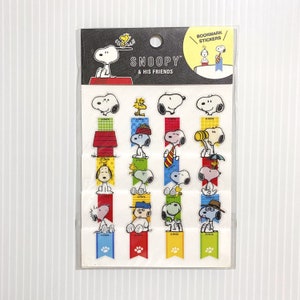 Peanuts Snoopy Bookmark Stickers Cute Page Marker Planner - Etsy