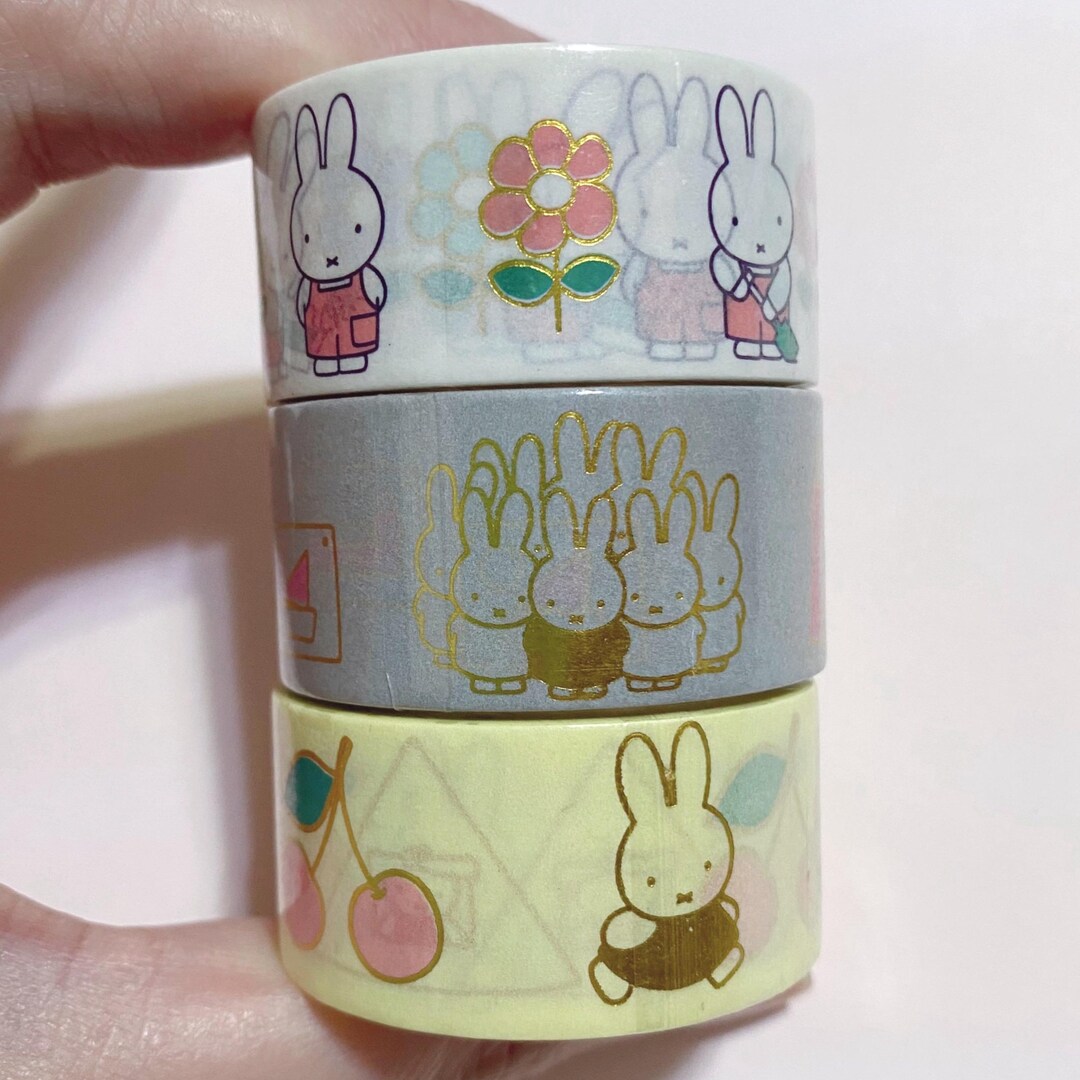 Rabbit Washi Tape Bunny Masking Tape Planner Decor Gold Foil ...