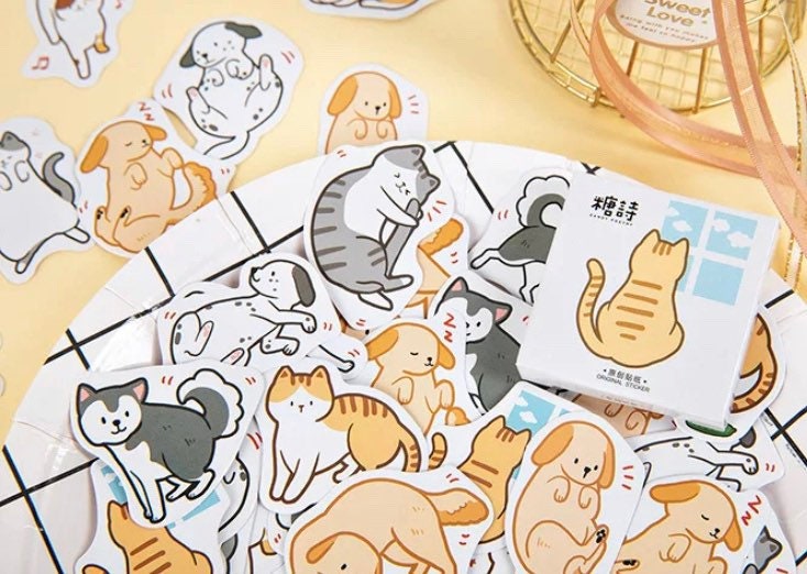 45pcs Pet Stickers Cat Sticker Dog Sticker Animal Stickers - Etsy