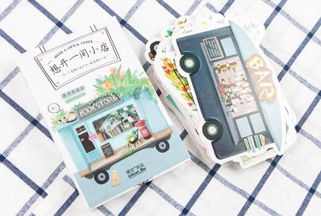 30pcs Little Shop Postcard Set Diecut Postcards Oddshaped Cards Store ...
