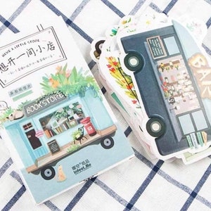 30pcs Little Shop Postcard Set Diecut Postcards Oddshaped Cards Store ...