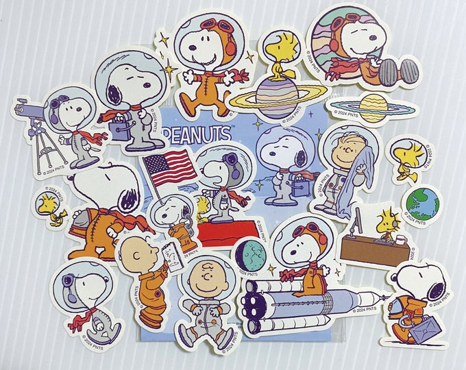 Peanuts Snoopy Stickers Pack Astronaut Journaling Scrapbooking Deco ...
