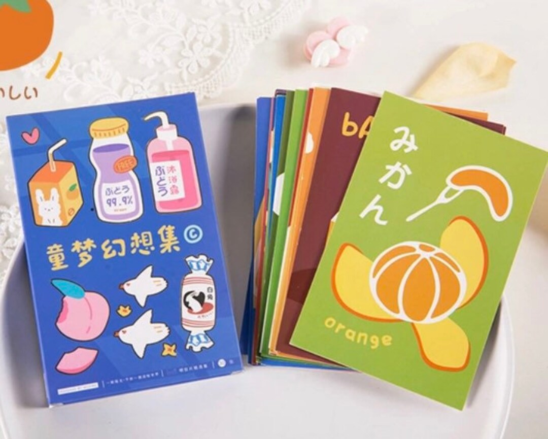 30pcs Cute Postcard Set Food Drinks Postcards Animal Friends - Etsy UK