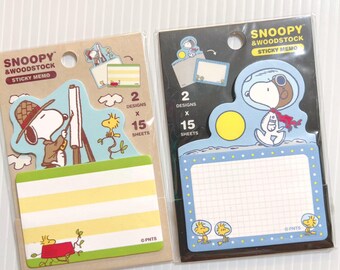 Peanuts Sticky Note Snoopy Sticky Memo Pad - Etsy