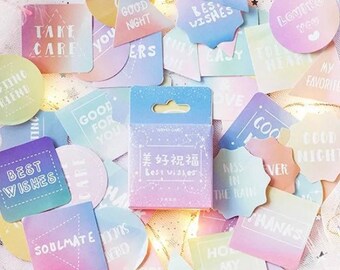 Best Wishes Stickers - Etsy