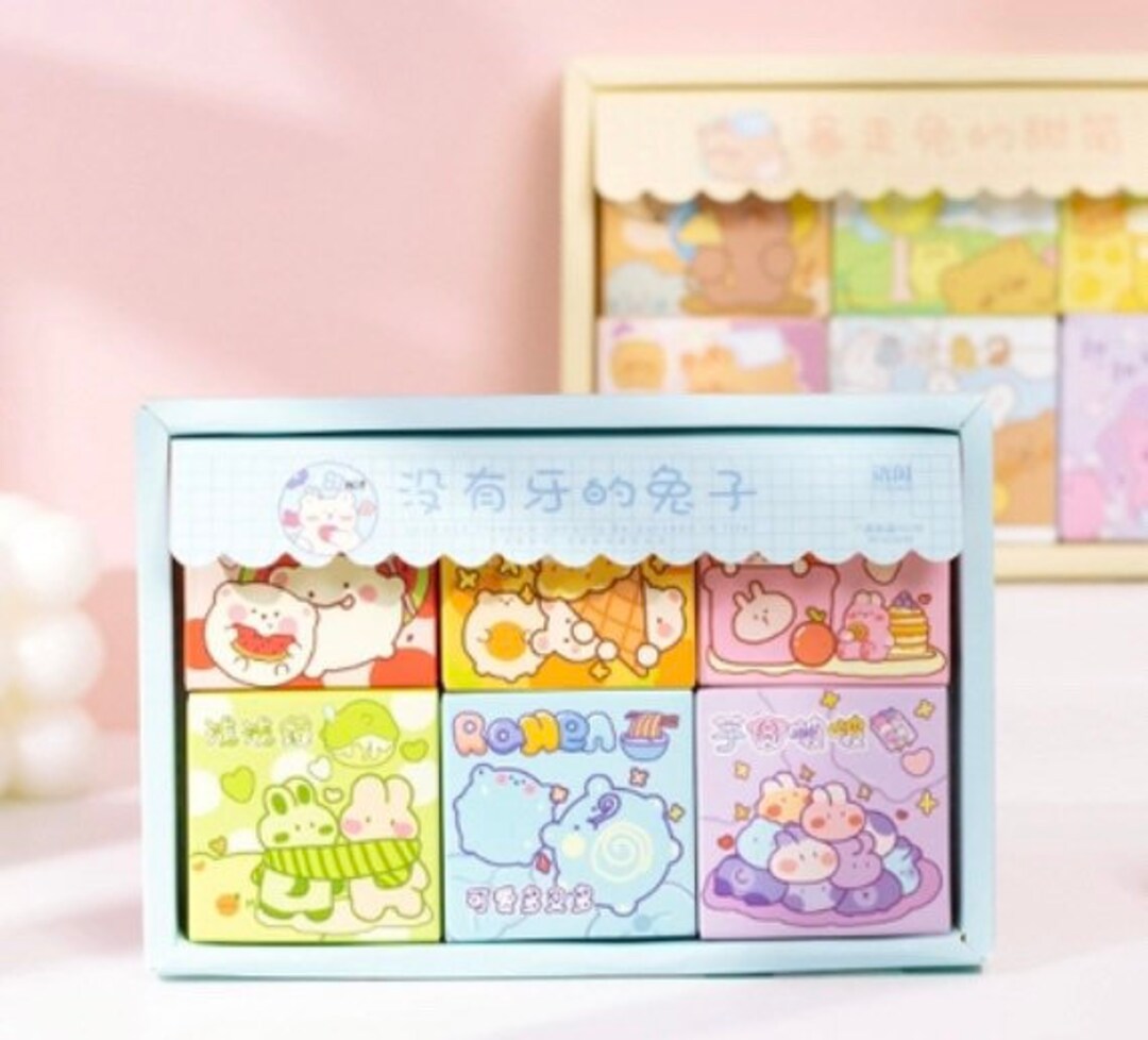 50pcs Cute Stickers Pack Food Teddy Bear Bunny Rabbit Dessert Fruit ...