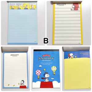 Peanuts Snoopy Letter Pad Big Memo Letter Paper Cute Friends Pen Pal ...