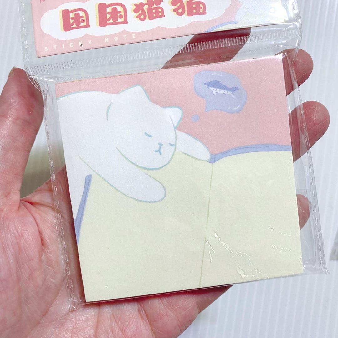 Cat Memo Pad Planner Cute Note Paper - Etsy