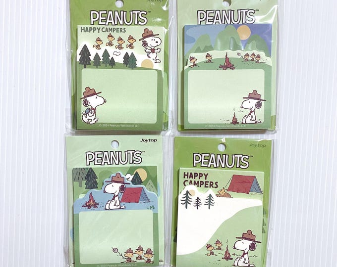 Peanuts Sticky Note Snoopy Sticky Memo Pad - Etsy
