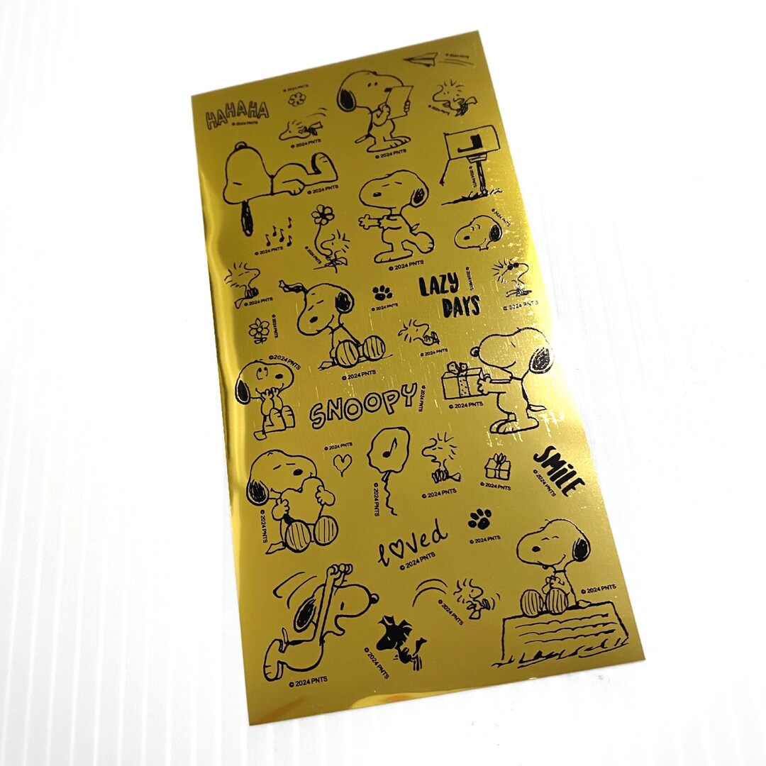 Peanuts Snoopy Stickers Gold Foil Transfer Stickers Planner Decor Deco ...