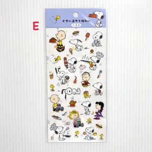 Peanuts Snoopy Stickers Cute Planner Decor Transparent Deco Sticker ...