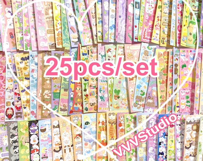 25 Polco Deco Stickers Sheet Cute Toploader Mystery Stickers Pack Shiny ...