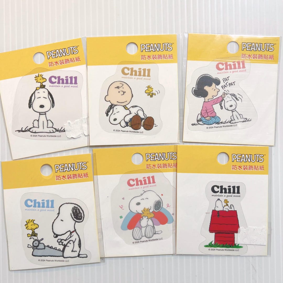 Peanuts Snoopy Sticker Small Waterproof Deco Stickers Journaling ...