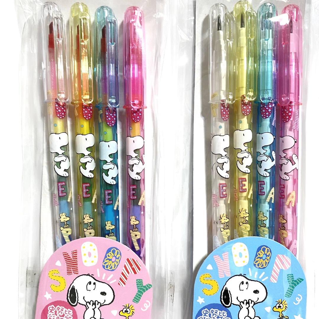 Peanuts Snoopy Pencil Crayon Stacking Pencils Planner Writing Cute ...