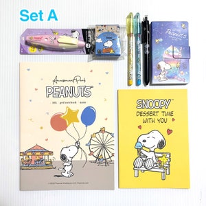 Snoopy Gift Set Cute Stationery Set Journal Notebooks Christmas Back to ...