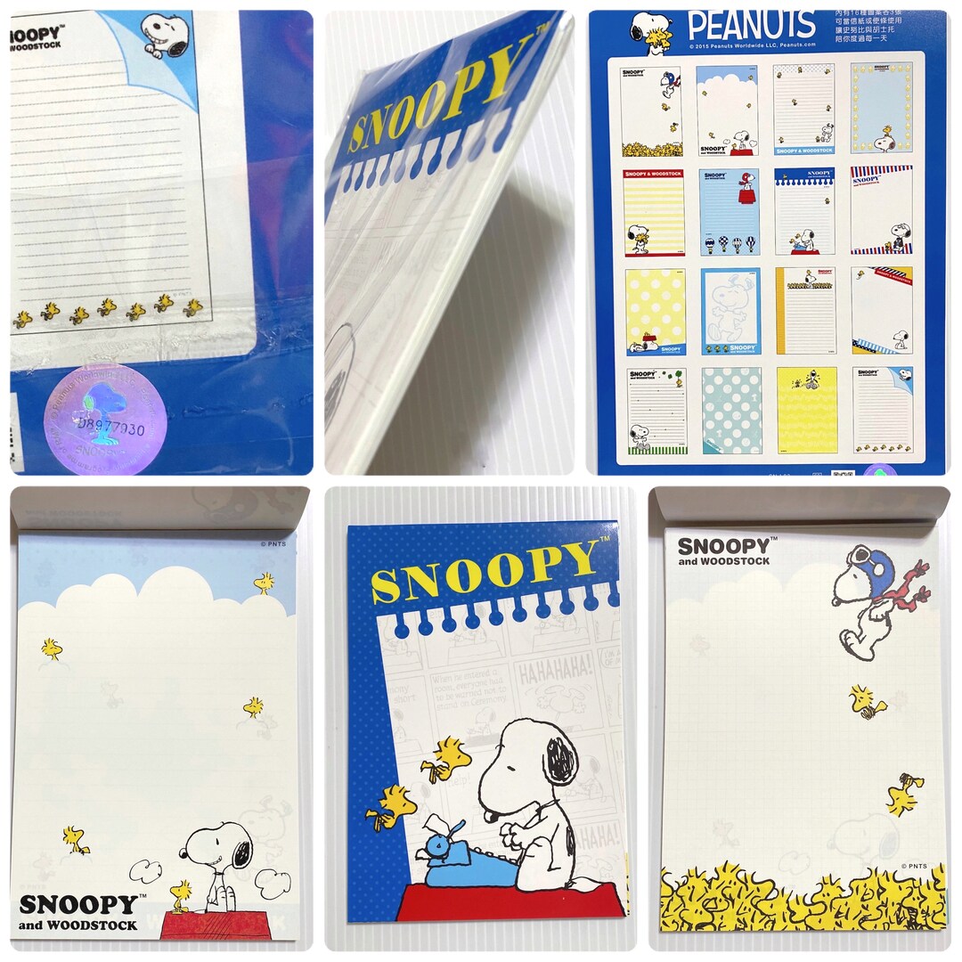 Peanuts Letter Pad Snoopy Big Memo Letter Paper Cute Friends Pen Pal ...