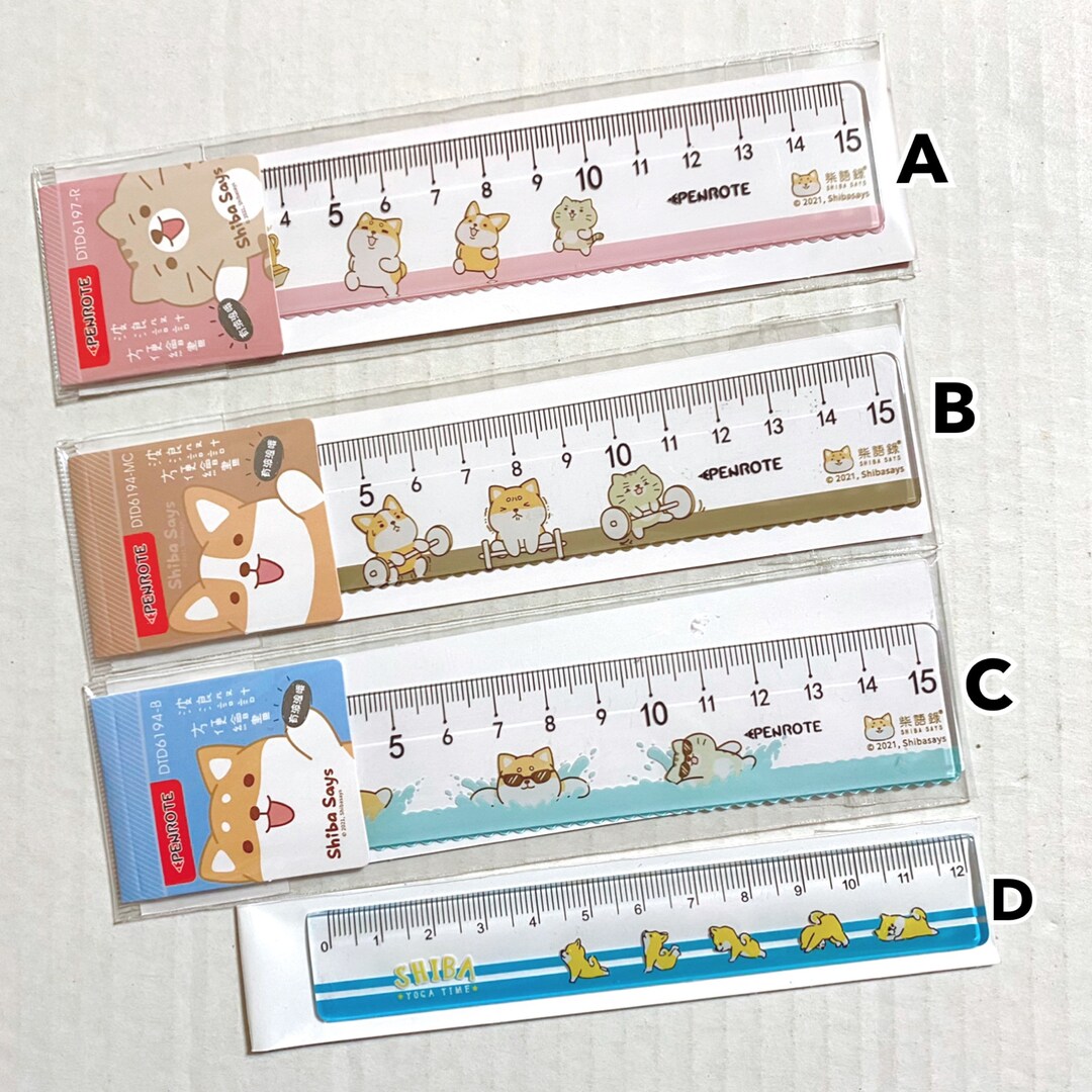 Cute Rulers Animal Ruler Shiba Inu Measure Ruler Corgi Cat Ruler Office ...