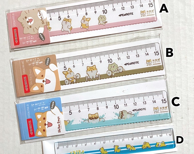 Cute Rulers Animal Ruler Shiba Inu Measure Ruler Corgi Cat Ruler Office ...
