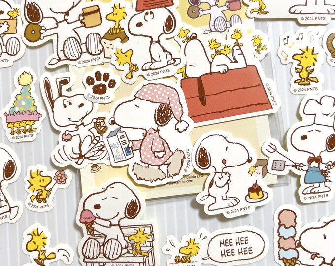 Peanuts Snoopy Stickers Pack Dessert Food Deco Stickers Scrapbooking ...