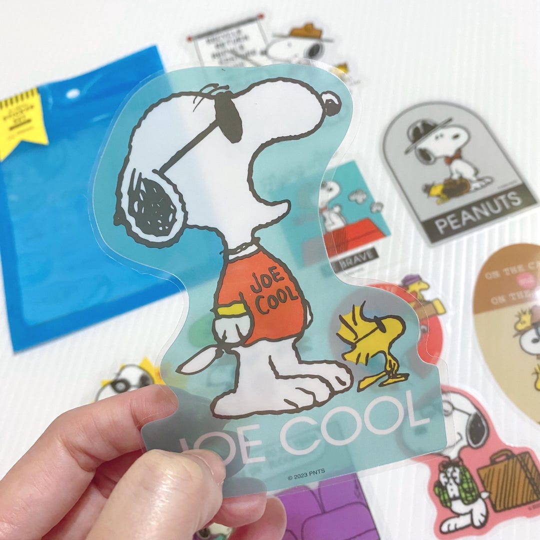 Waterproof Peanuts Snoopy Stickers Pack Journaling Scrapbooking Deco ...