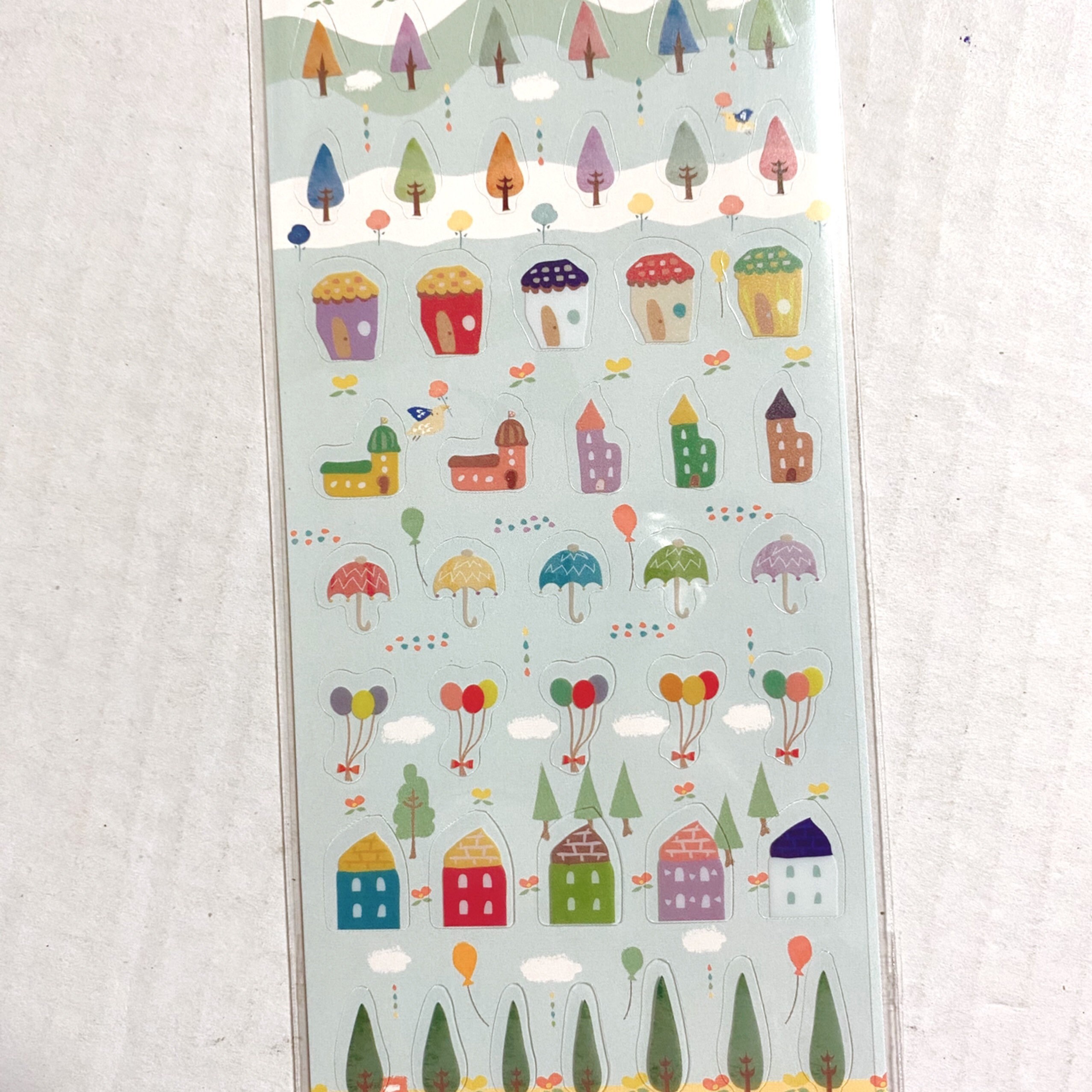 Mini Stickers Fairy Town Sticker Tree Stickers House Stickers | Etsy