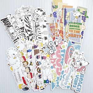 10pcs Peanuts Snoopy Bookmarks Set Book Accessories Journaling ...