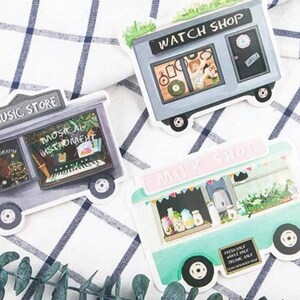 30pcs Little Shop Postcard Set Diecut Postcards Oddshaped Cards Store ...