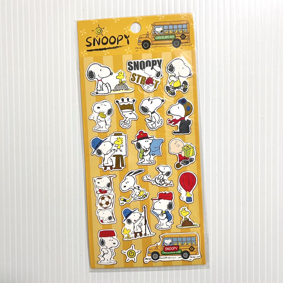 Peanuts Snoopy Stickers Cute Planner Decor Deco Sticker Scrapbooking ...