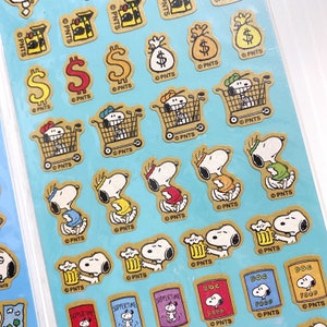 Peanuts Stickers Cute Snoopy Kraft Sticker Sheet Planner Decor Deco ...