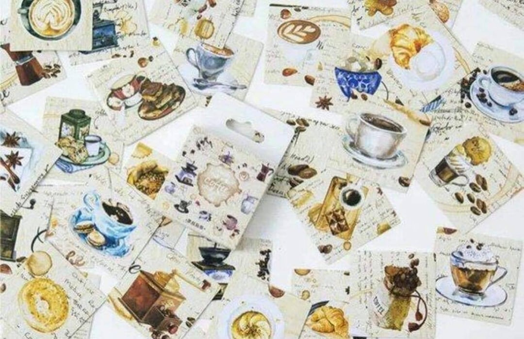 45pcs Fresh Coffee Stickers Pack Cafe Drinks Planner Decor Deco Sticker ...