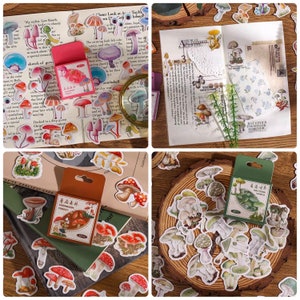 46pcs Mushroom Stickers Pack Nature Planner Decor Forest Junk ...