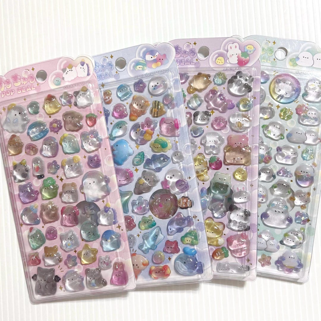 3D Stickers Cute Animal Ocean Journaling Cute Stickers Scrapbooking - Etsy