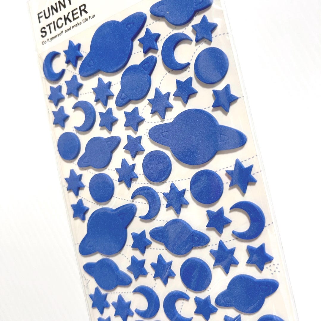 Celestial Foam Stickers 3D Sticker Puffy Stickers Space Moon Star ...