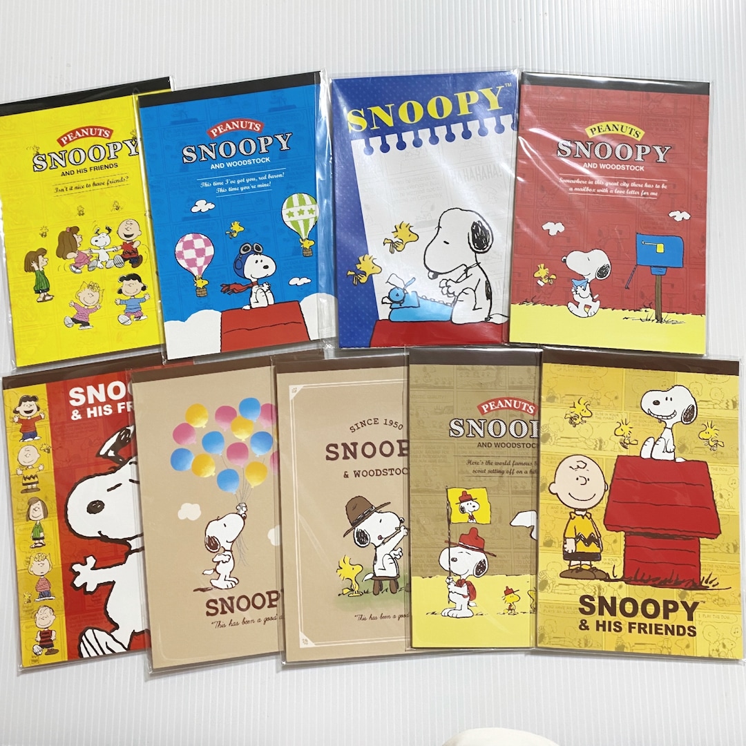 Peanuts Snoopy Letter Pad Big Memo Letter Paper Cute Friends Pen Pal ...