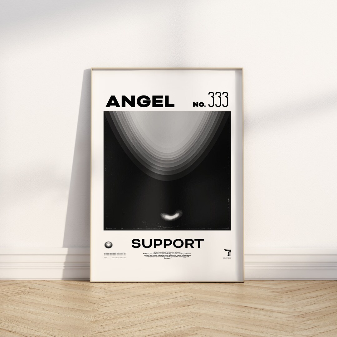 Angel Number 333 Minimalist Wall Art Print Poster Affirmation Abstract ...
