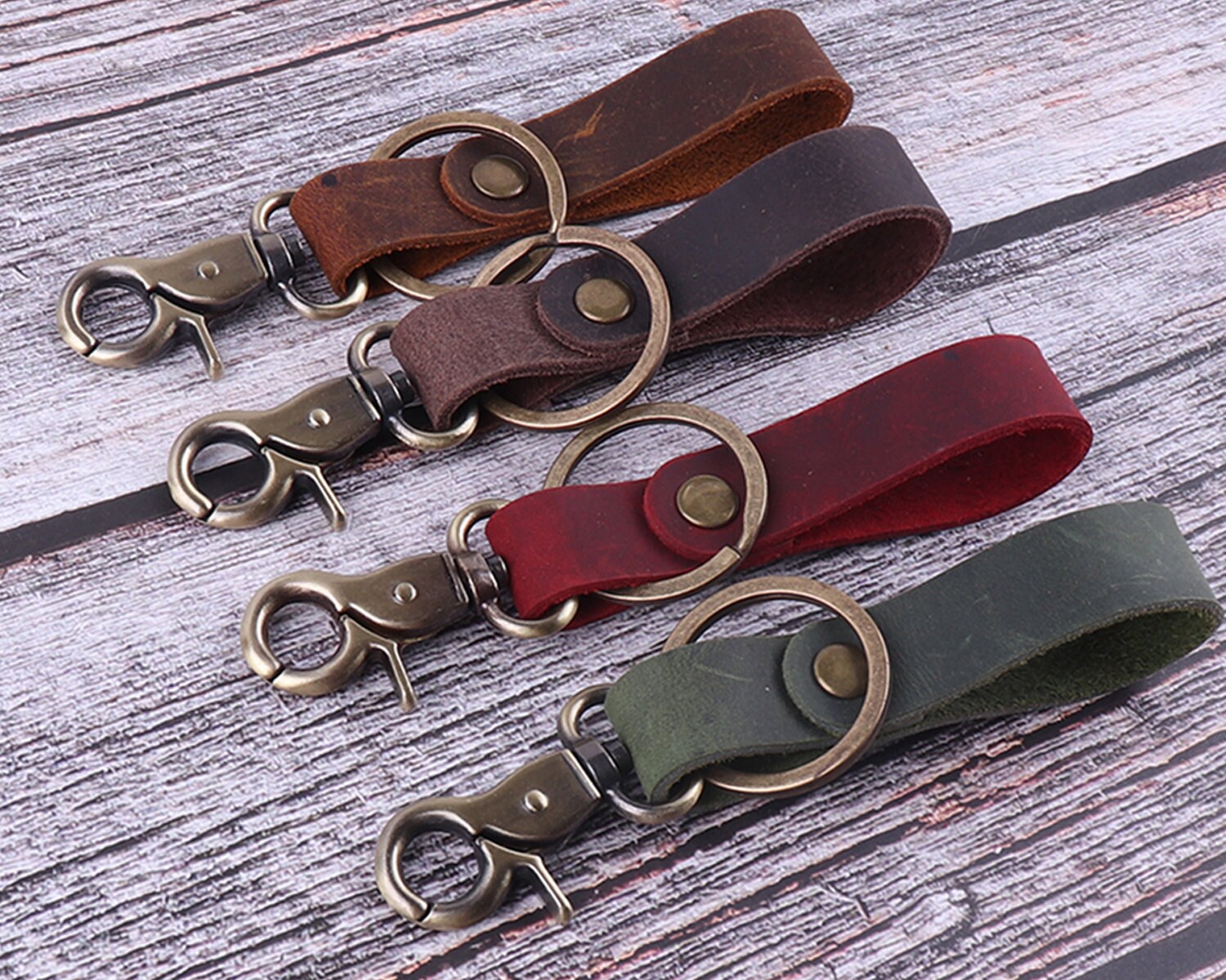 Leather Key Chainsofty Leather Key Fobmen's Key - Etsy