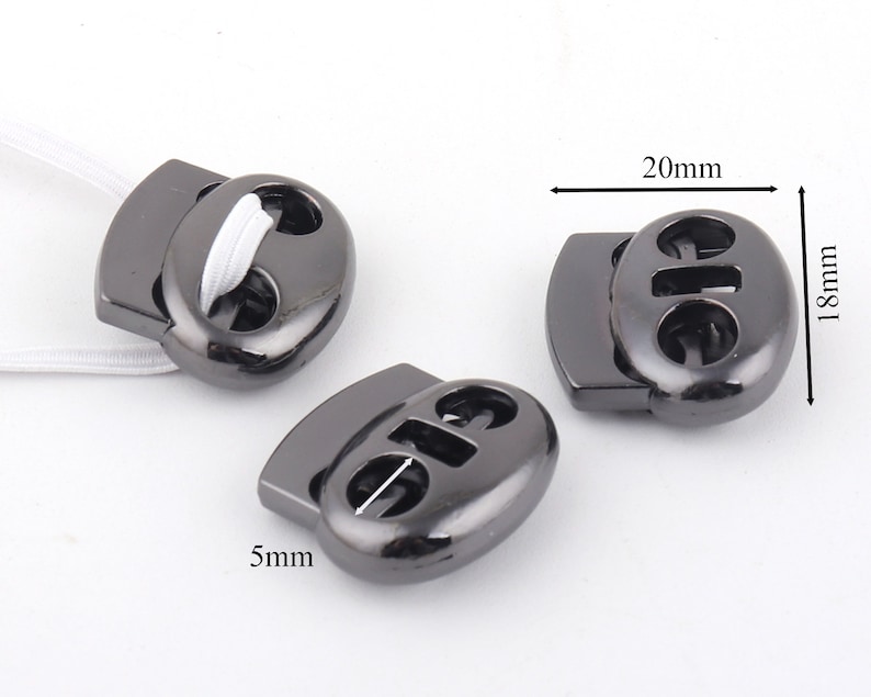 5mm Alloy Cord Stopper Locks Single Hole Toggle Cylinder Cord Lock for ...