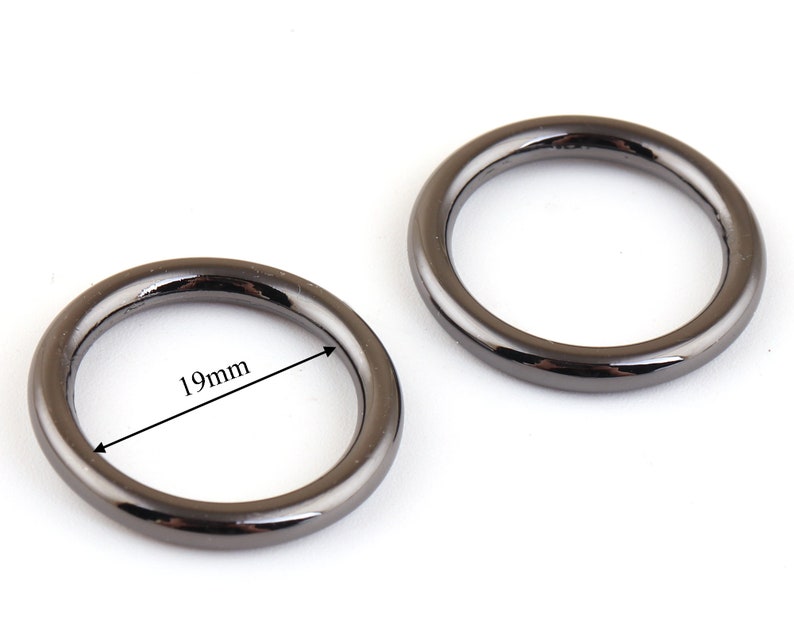 3/4 Inch19 Mmgunmetal Mini Metal O Rings Purse Ring Round - Etsy
