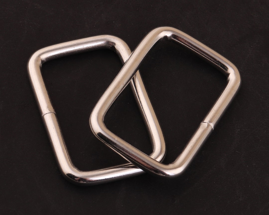 1 Inch(25 Mm) Silver Square Rings Rectangular Ring Strap Rectangle Ring ...