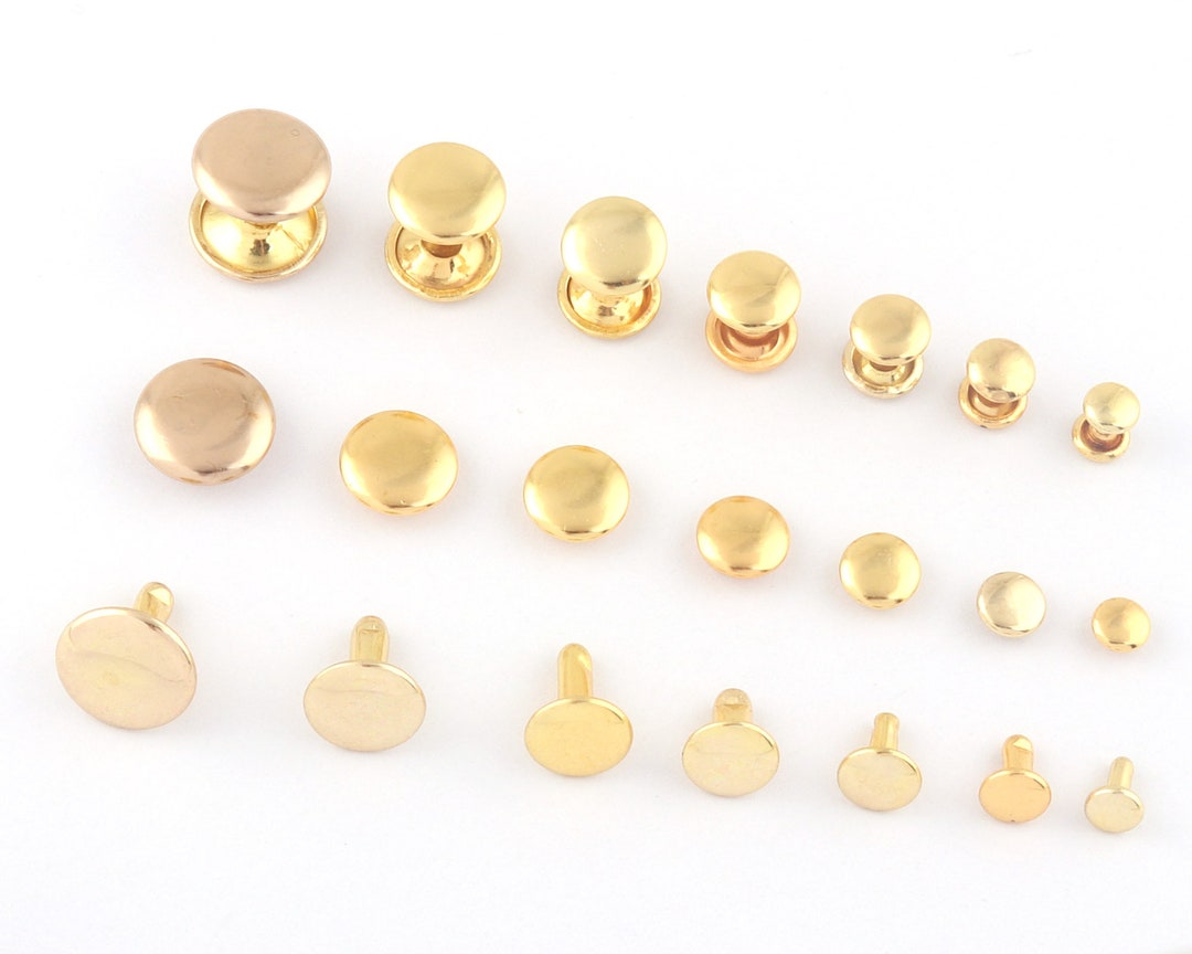 Gold Metal Tubular Double Cap Rivet,button Round Rapid Rivet,rivet ...