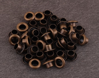 200pcs 9mm Antique Brass Round Grommet Eyelet 9mm X 4.5mm X - Etsy
