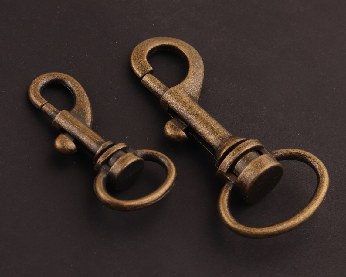 20mm and 14mm Metal Swivel Hook Bronze Key Chain Clips-hooks | Etsy