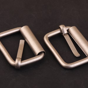 33mm and 25mm Matte Silver Adjustable Belt Buckle Metal Slide Buckles ...