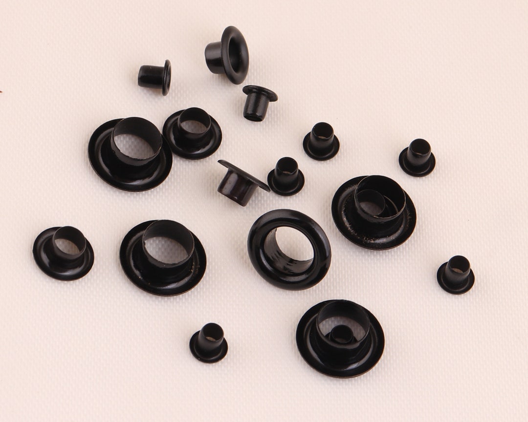 2mm,4mm,6mm Black Round Eyelets Hole Grommets Metal Eyelets Large ...